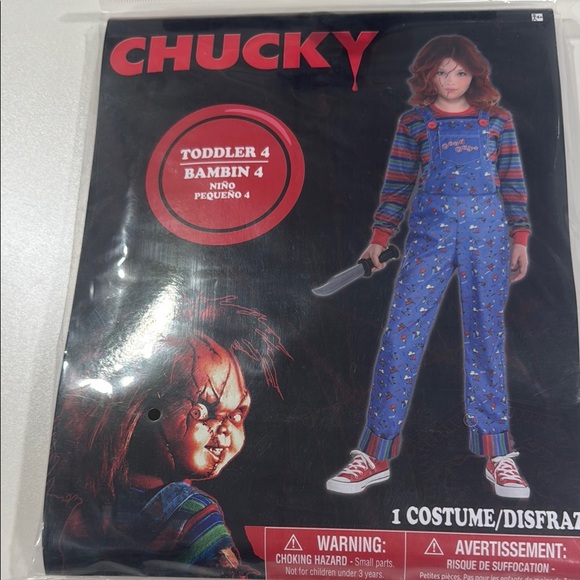 Costumes | Chucky Kids Costume Blue And Red | Poshmark
